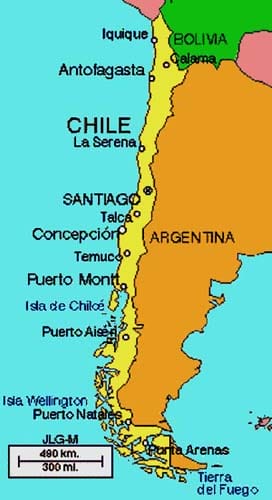 Información turística de Chile : Viaje a América