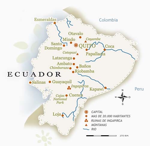 Información turística de Ecuador : Viaje a América